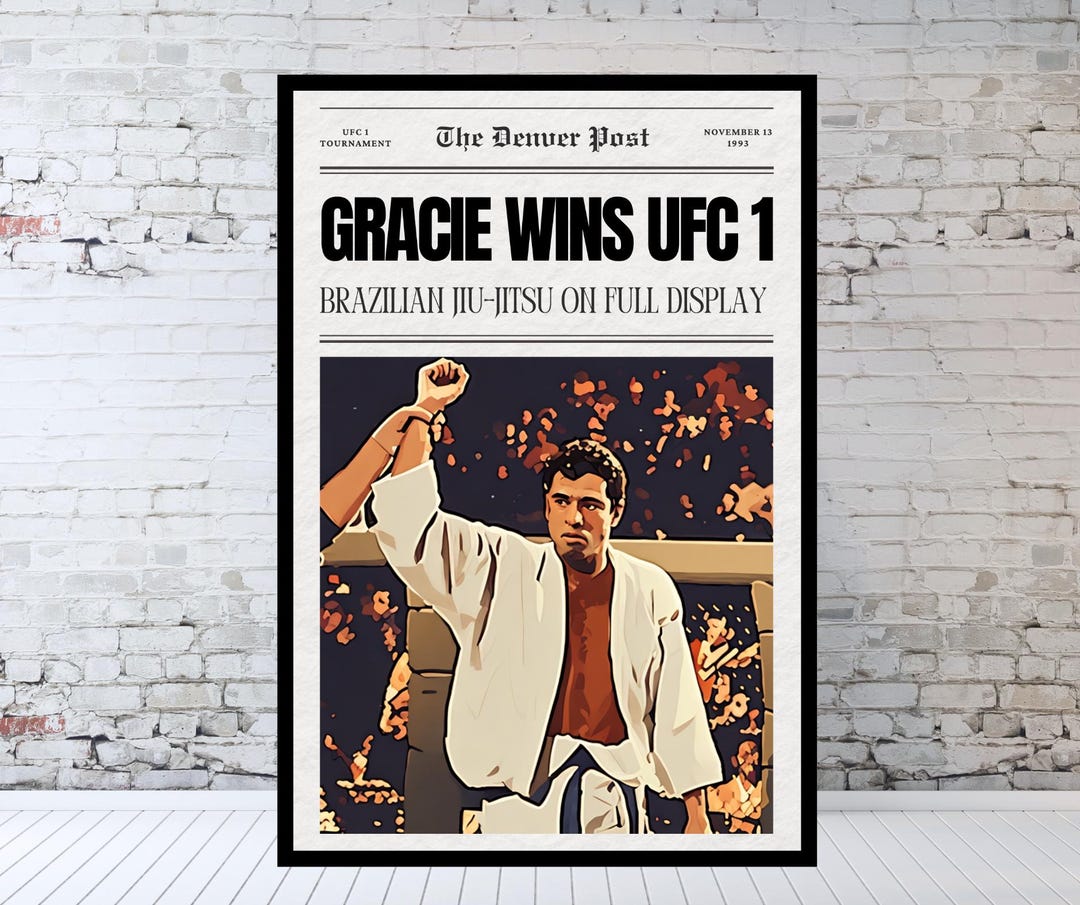 Royce Gracie Newspaper, UFC, Vintage UFC, Royce Gracie, Gracie Jiu ...