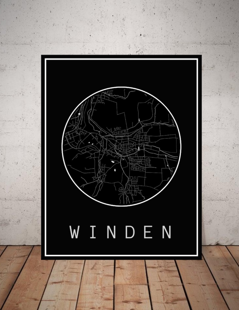 Winden Germany Map Print - Dark Netflix Series (11x14 Inches) - Etsy