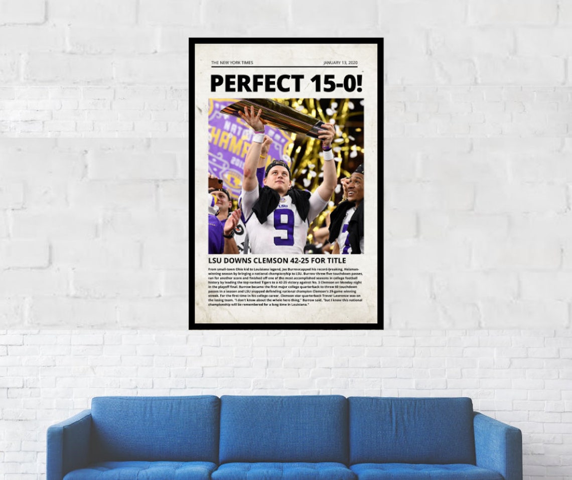 LSU Tigers 2020 National Champions LSU Football Joe - Etsy