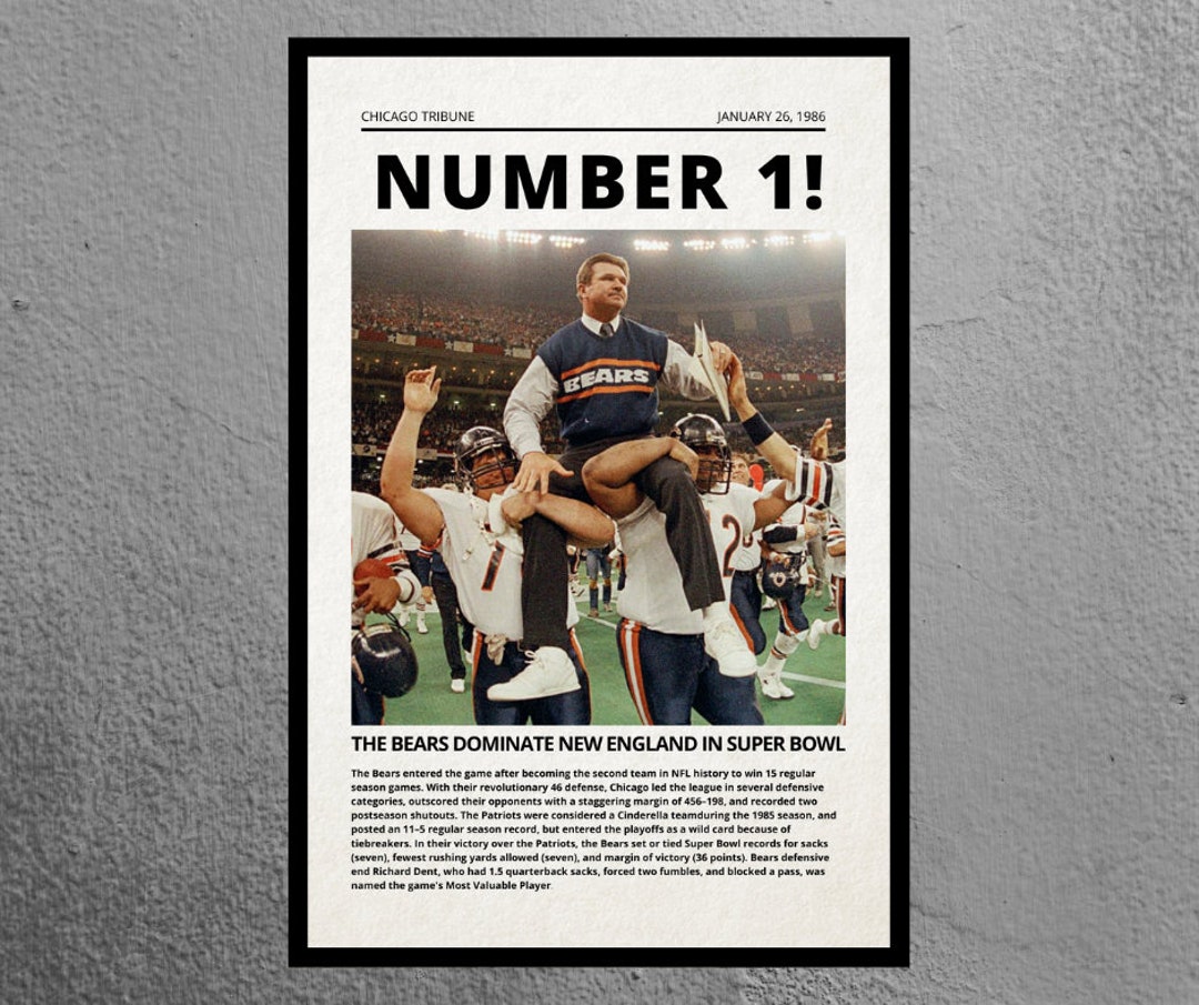 1985 Chicago Bears, Bears Super Bowl, 85 Bears, Super Bowl XX, Mike ...