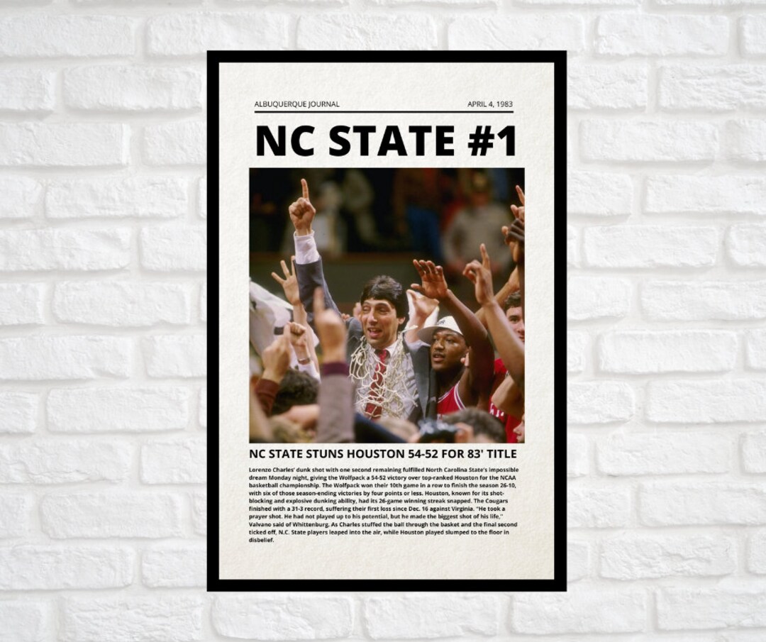 1983 National Champions, NC State 1, Jim Valvano, Jimmy V, March ...