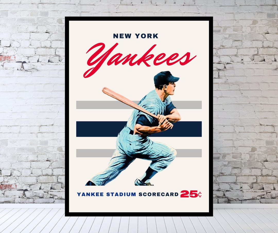 New York Yankees, Vintage Program Scorecard, Retro Modern Baseball ...