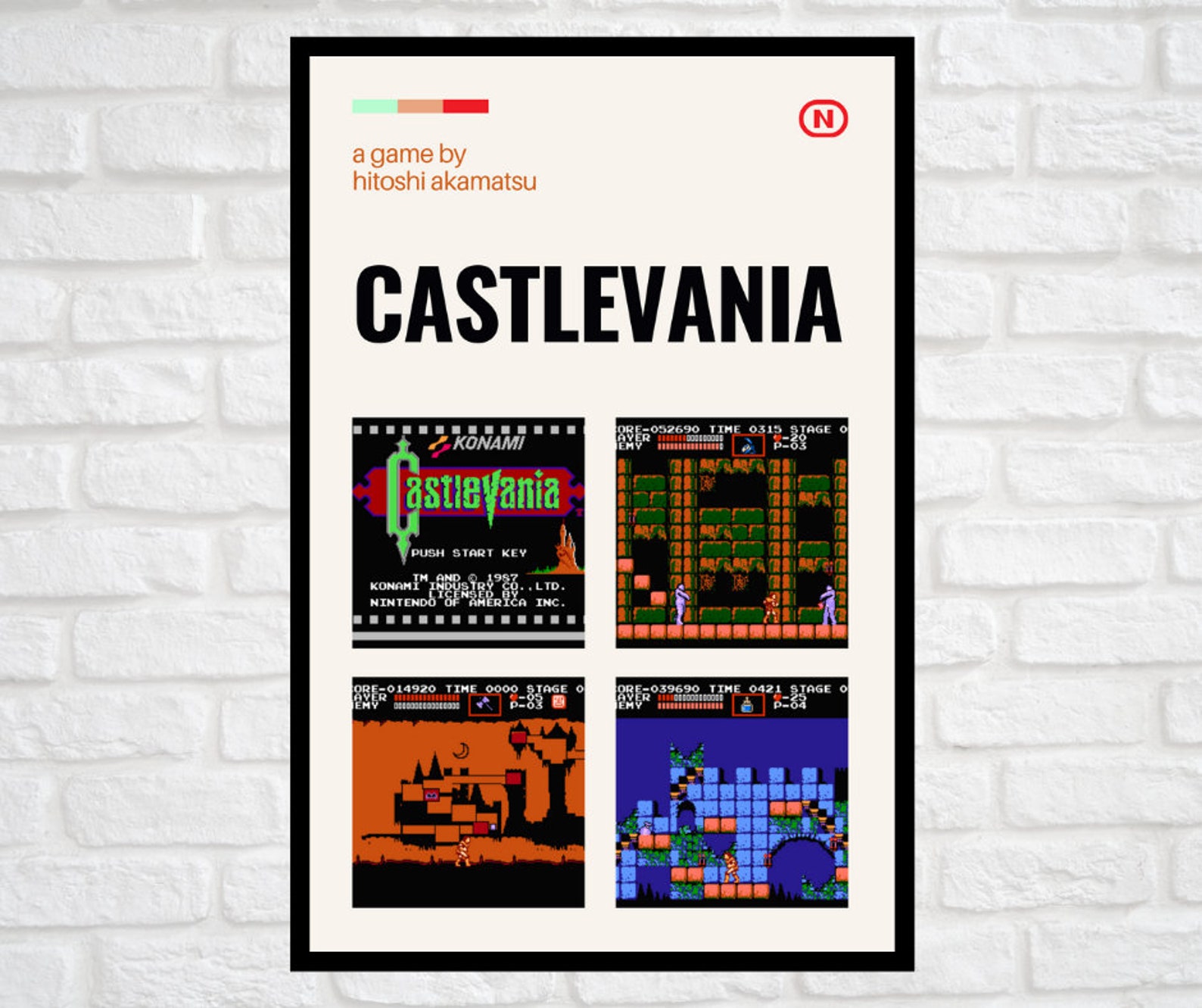 Castlevania Poster Print NES Nintendo Poster Castlevania | Etsy