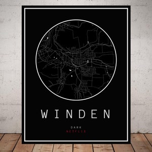Winden Map Print, Dark Netflix, Winden Germany, Dark TV Series, Custom ...