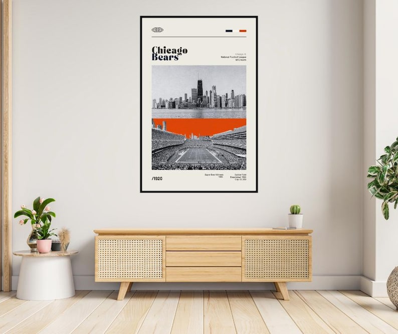 Chicago Bears, Soldier Field, Stadium Art Print - Hand Made - Etsy