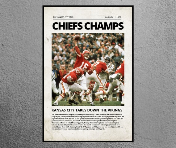 Kansas City Chiefs Newspaper Chiefs Super Bowl Patrick | Etsy