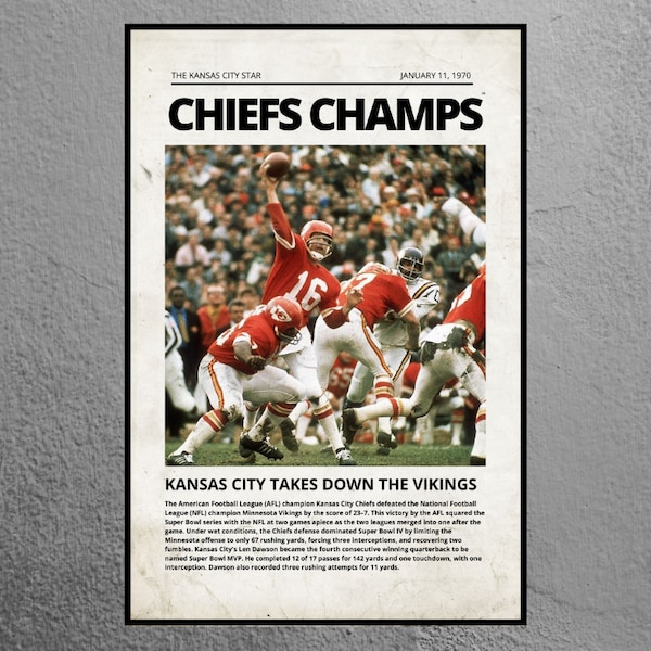 Kansas City Chiefs Posters - Etsy