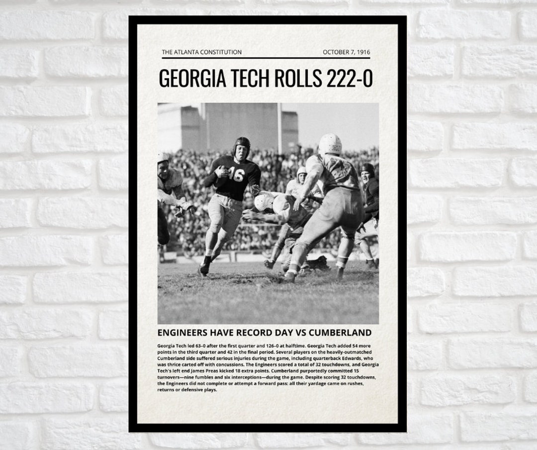Georgia Tech Newspaper, Vintage Newspaper, Vintage Sports, Football ...