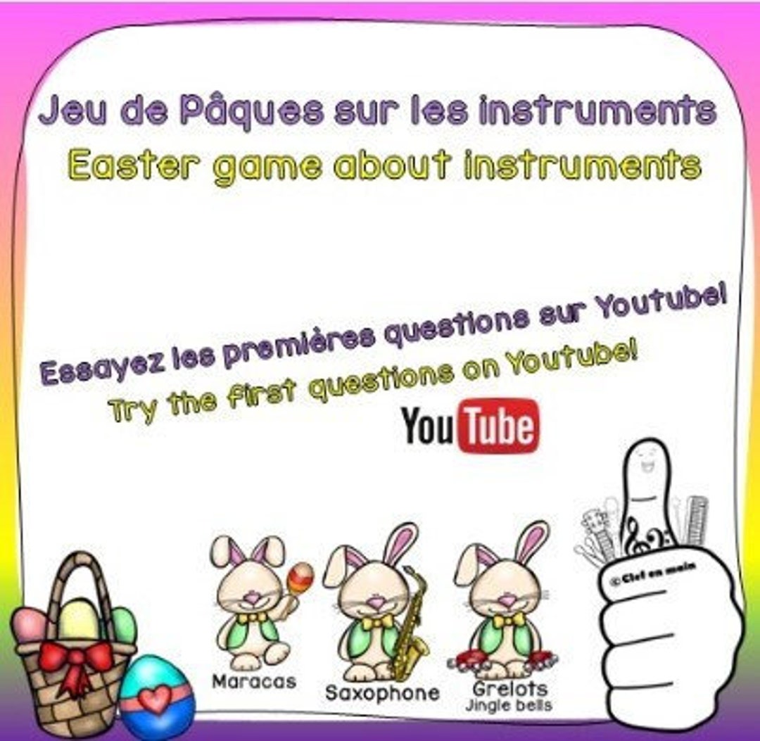 Easter Instrument Guessing Game Easter Music Instruments Guess Game - Etsy