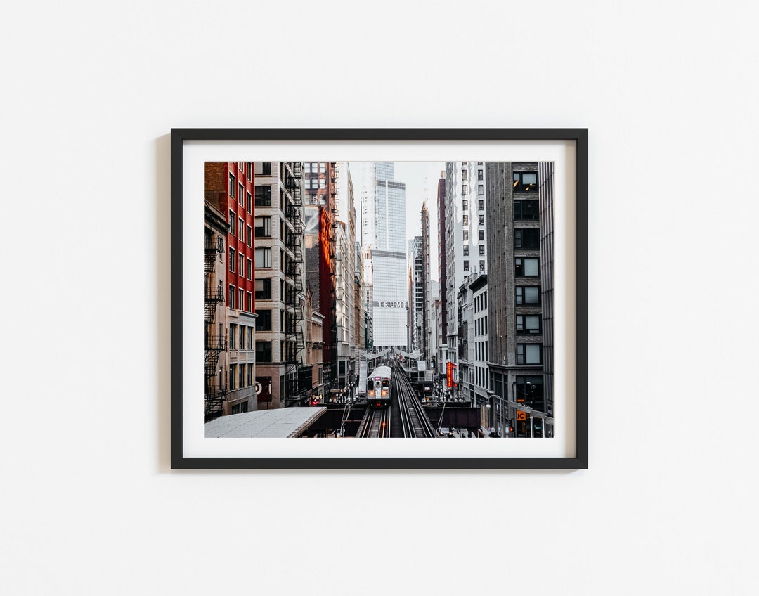 6. Chicago Train Photography | DIGITAL | L Train | Downtown Chicago ...