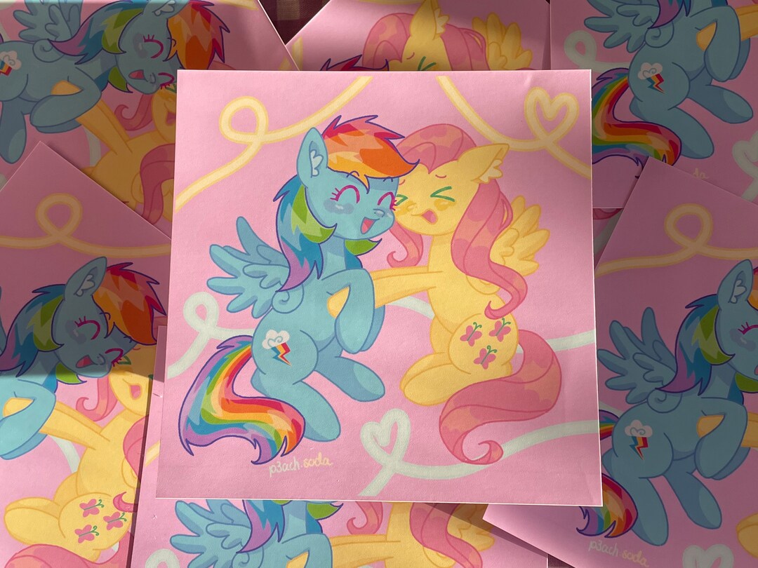 Rainbow Dash and Fluttershy Print - Etsy UK