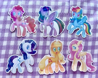 MLP Mane 6 Stickers - Etsy