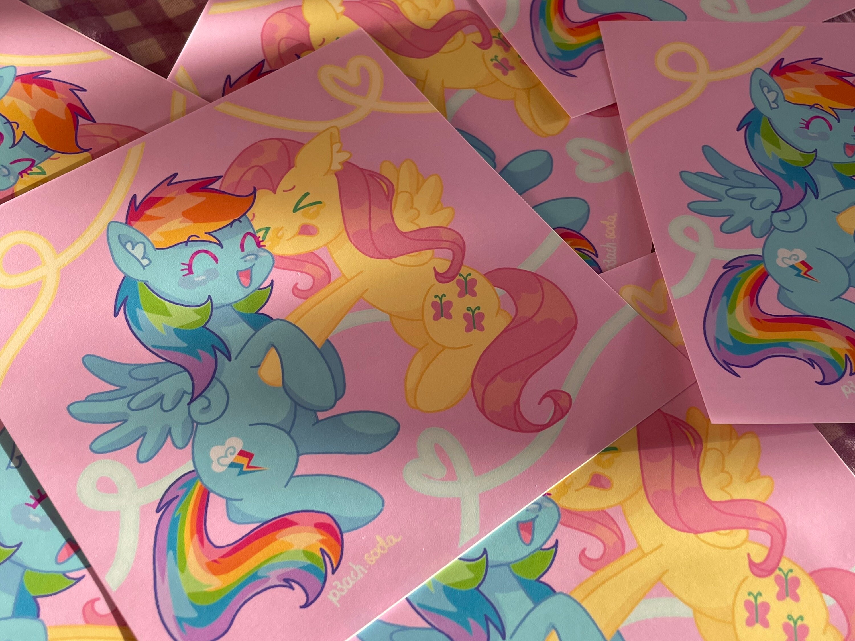 Rainbow Dash and Fluttershy Print - Etsy UK