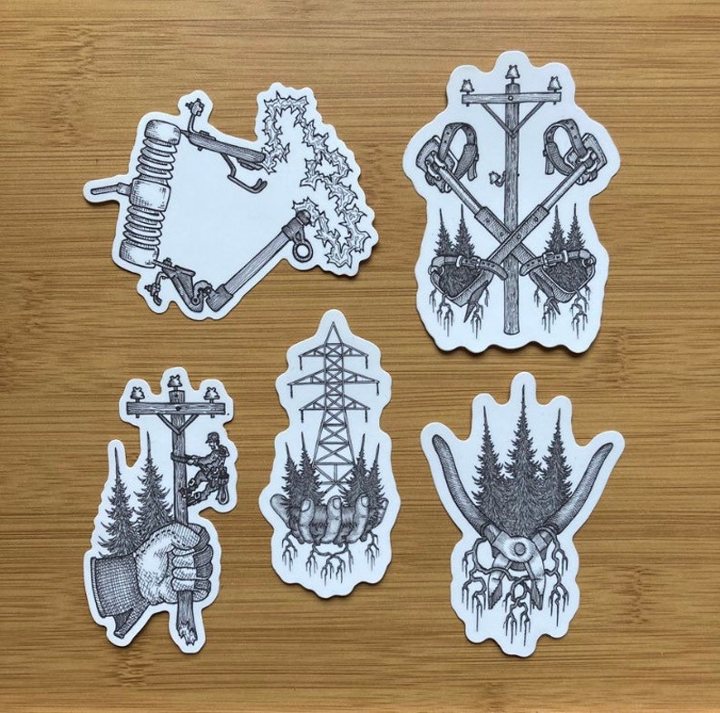 Lineman Stickers - Etsy