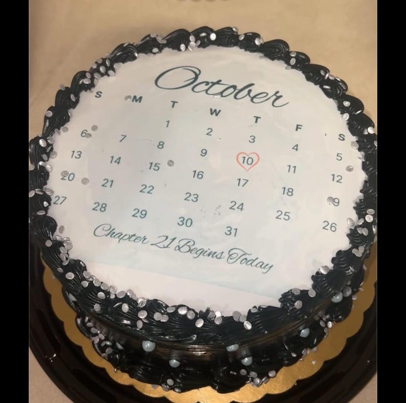 Calender Burn Cake Topper - Etsy
