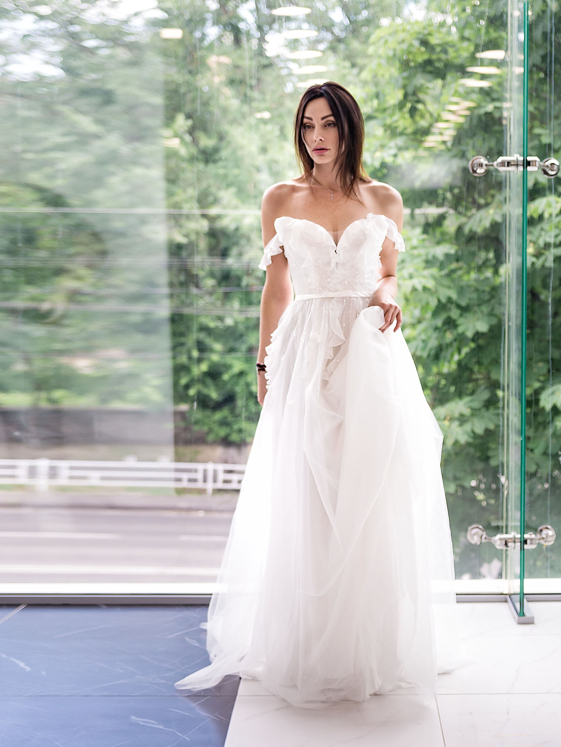 Boho Corset Wedding Dress, off the Shoulder Bridal Gown With Train - Etsy