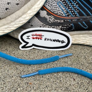 Running Sticker | I Run Sticker | I Love Running | Stickers for Runners ...