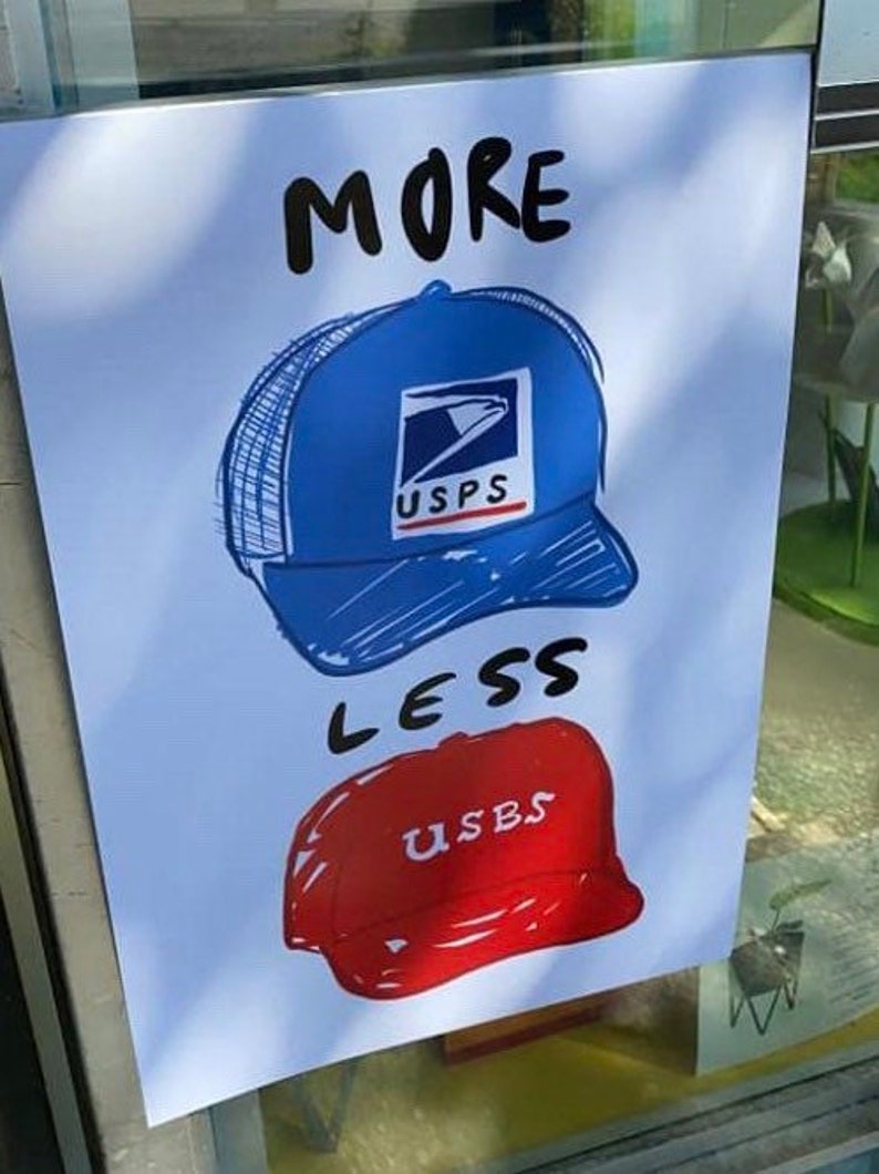 More USPS Less USBS Poster Support Lettercarriers Support - Etsy
