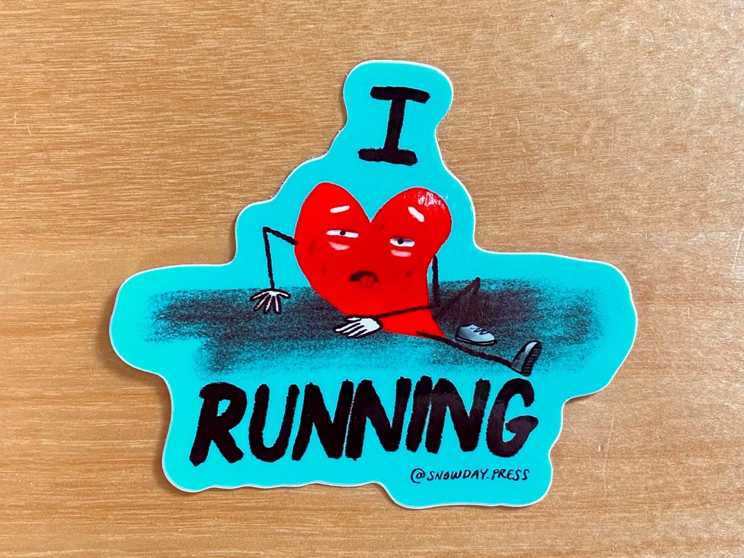 Running Sticker | I Run Sticker | I Love Running | Stickers for Runners ...