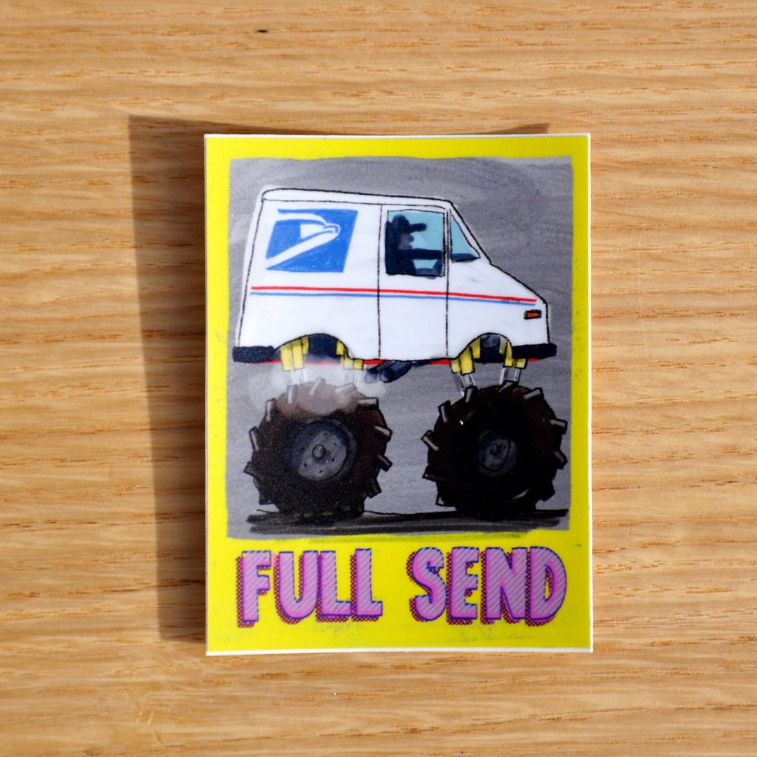 Full Send USPS Sticker | US Postal Service Sticker | Mail Truck Sticker ...