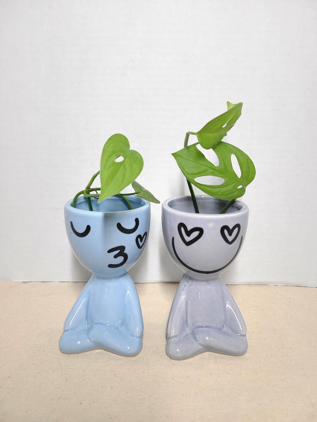 Ceramic Yoga Planter Set – Meditation Pose Succulent Holders (set of 2 ...