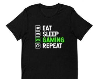 Eat Sleep Game Repeat Shirt | Etsy