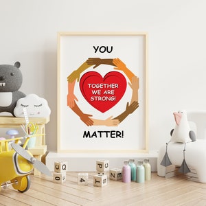 You Matter Poster, Positive Classroom Decor, Inclusive Education Print ...