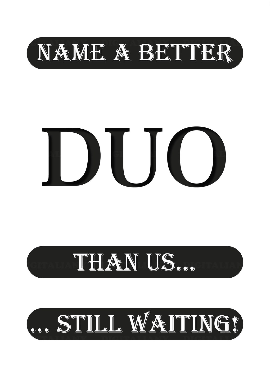 Name a Better Duo Printable Art, Couple Bedroom Decor Print, Better Duo ...