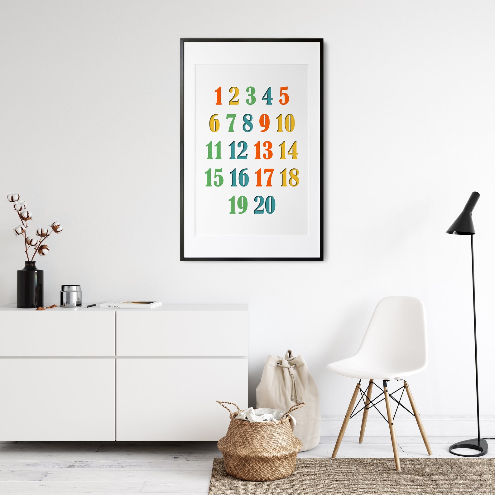 123 Printable 123 Colourful Poster Number Poster Preschool - Etsy UK