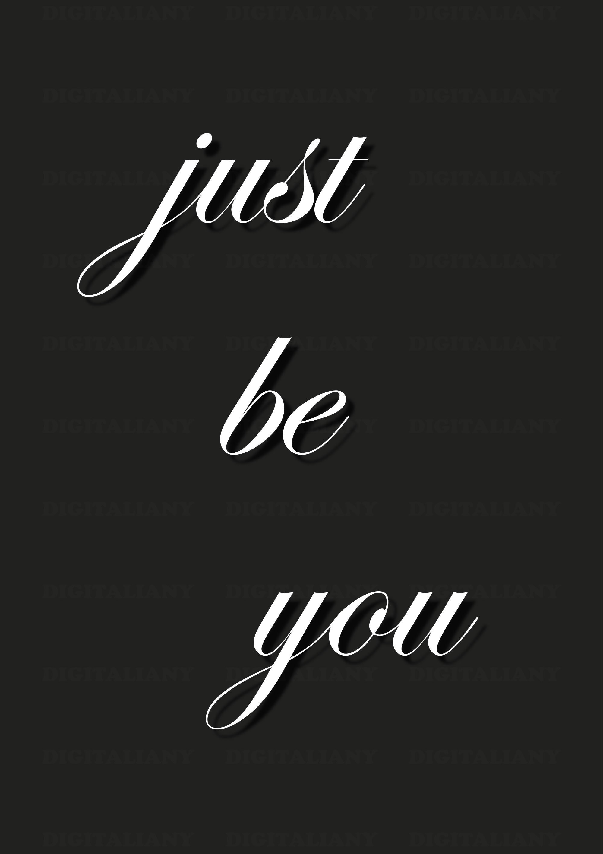 Just Be You Printable Art Just Be You Wall Art Poster - Etsy UK