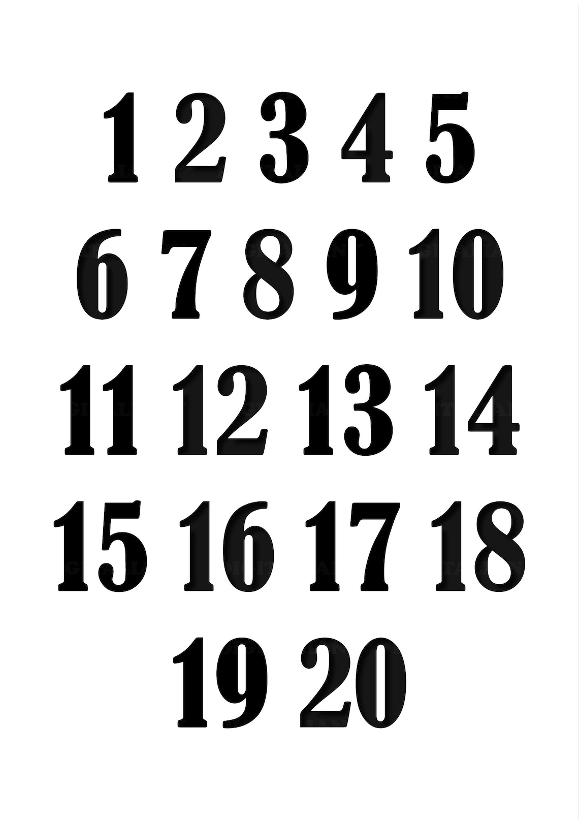 123 Printable Poster Number Poster Number Wall Art Black - Etsy