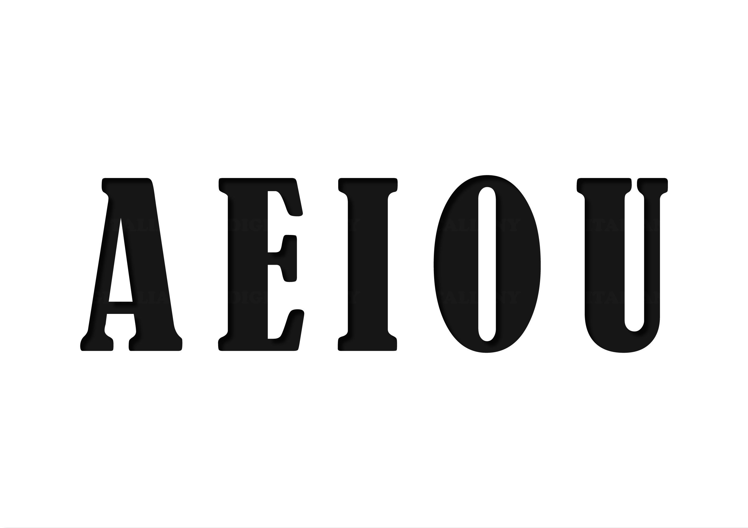 Vowel Printable Art, AEIOU Sign, Vowel Educational Poster, Classroom ...