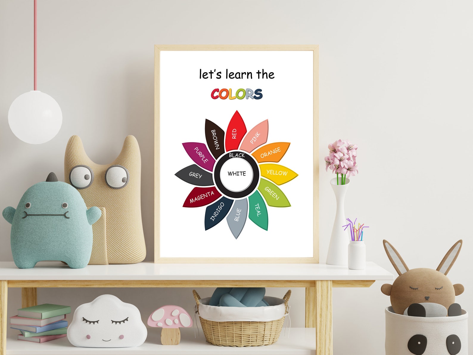 Classroom Colors Printable Poster, Preschool Educational Print, Kids ...