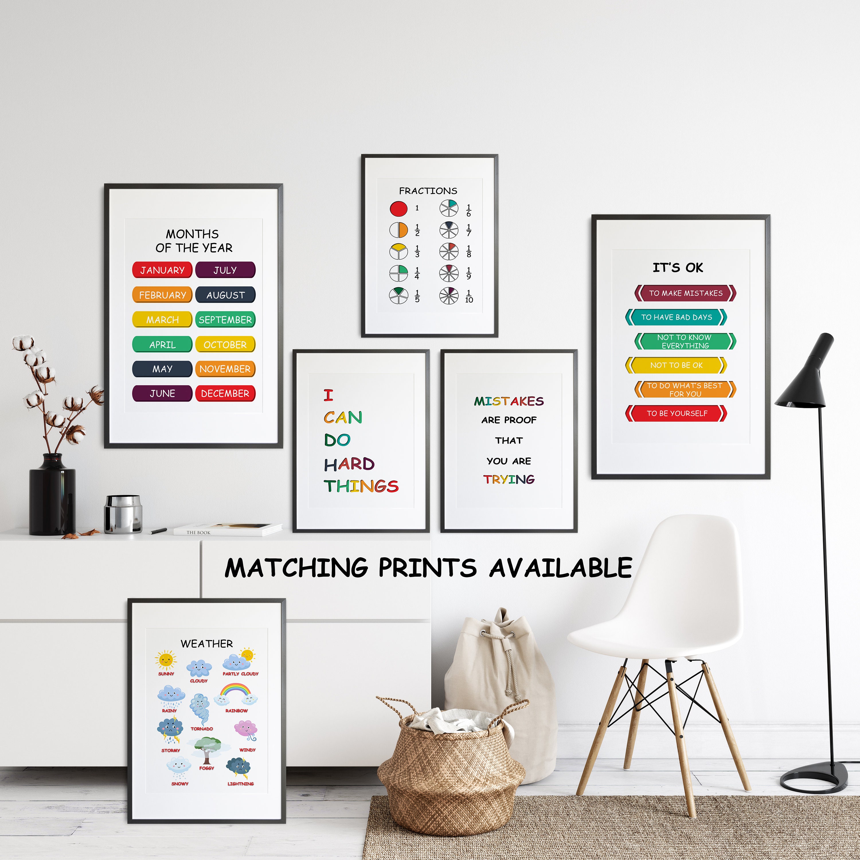 Va bene non essere ok Poster, affermazioni positive per bambini, stampa ...