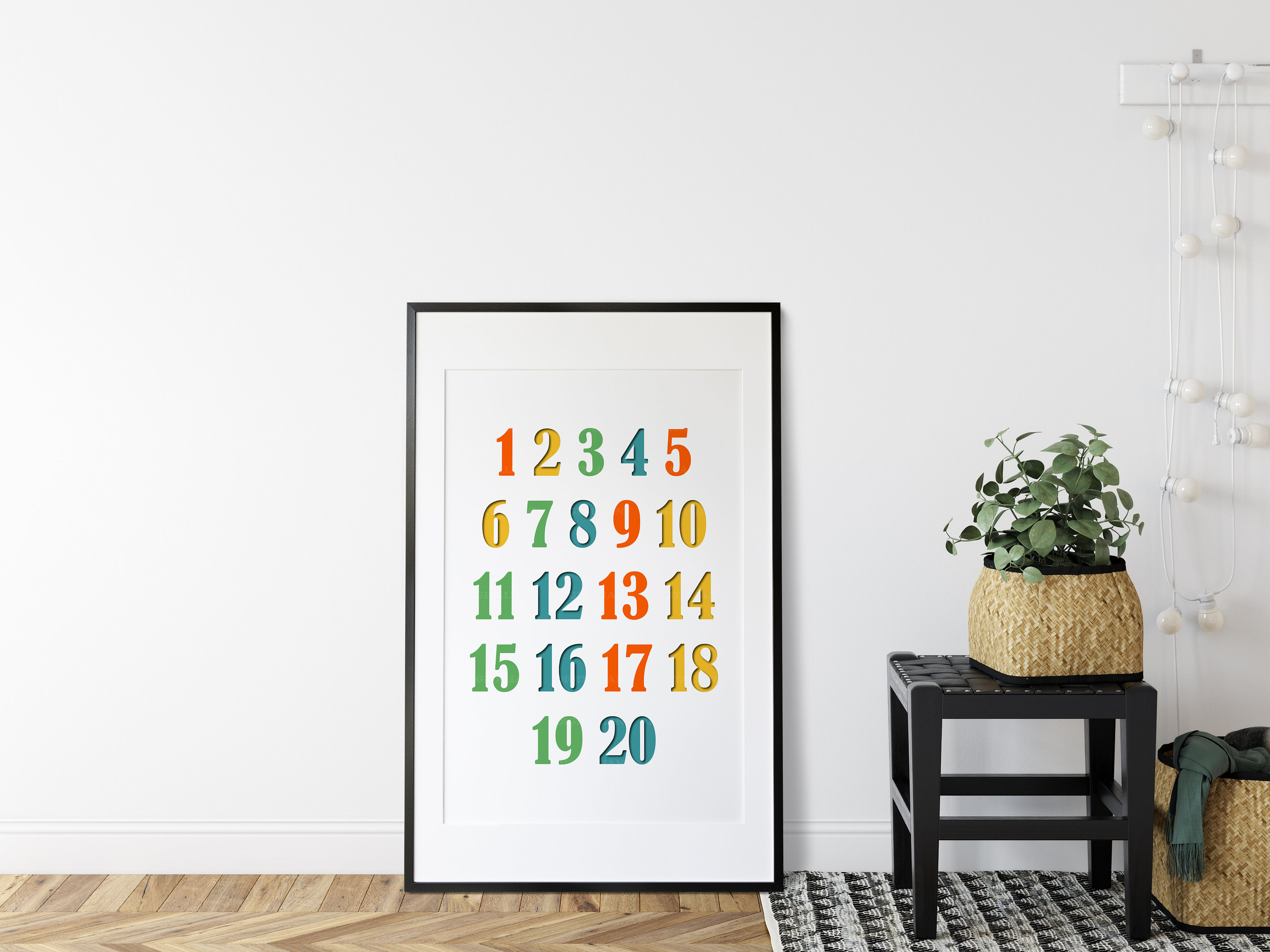 123 Printable 123 Colourful Poster Number Poster Preschool - Etsy UK