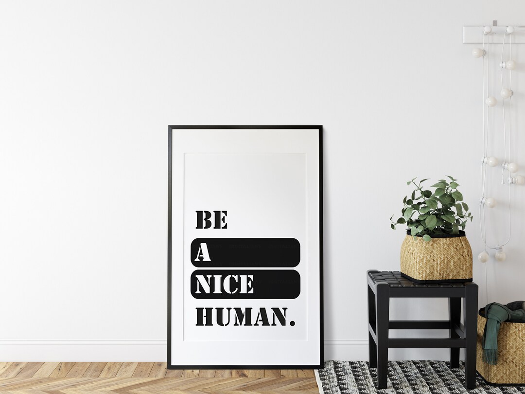 Ser un bonito arte imprimible humano, habitación de los niños ...