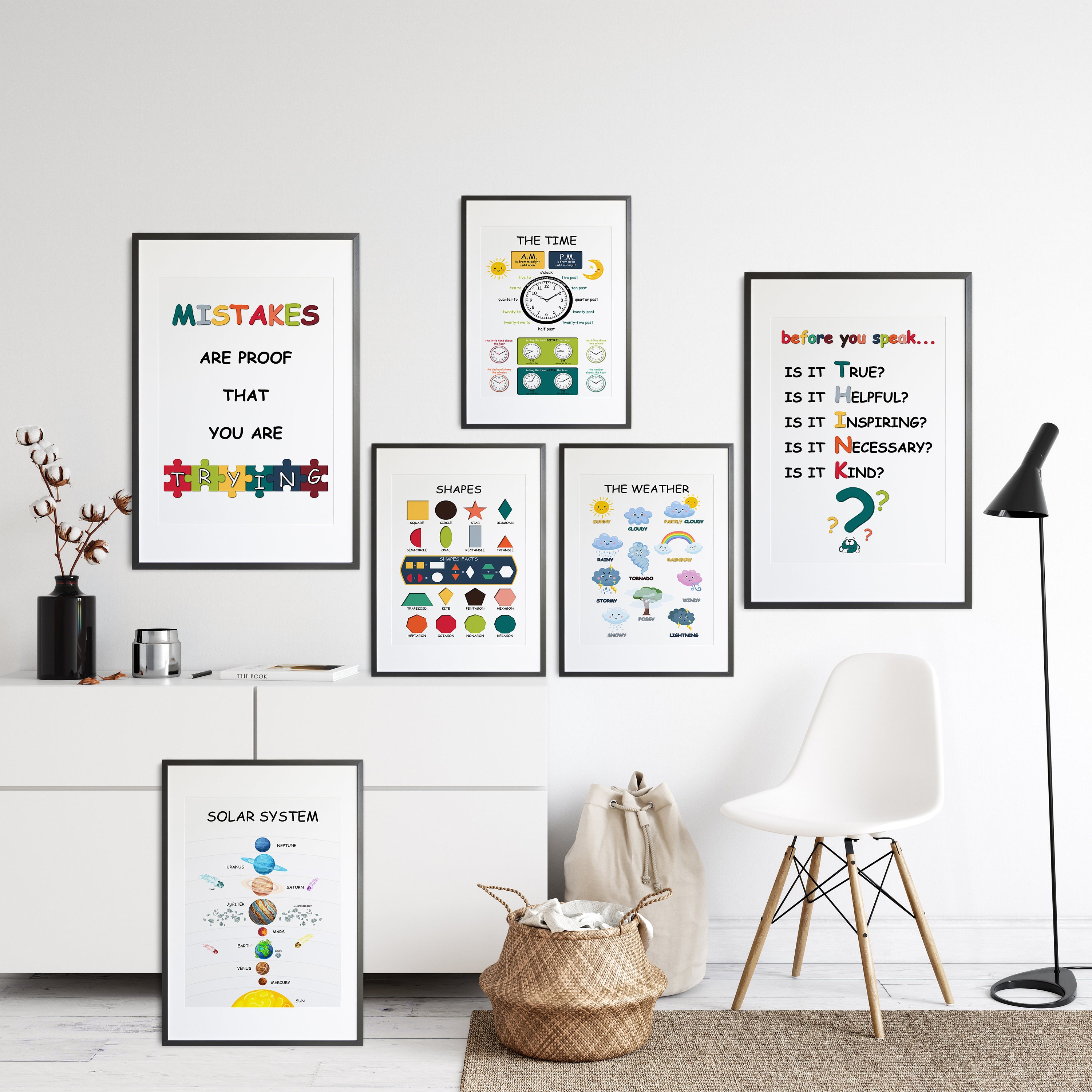 Set of 30 Homeschool Educational Posters Montessori Classroom - Etsy