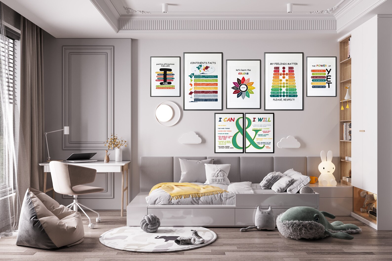 Set of 30 Homeschool Educational Posters, Montessori Classroom Decor ...