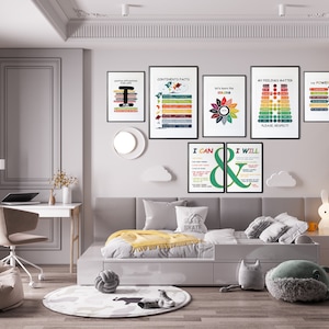 Set of 30 Homeschool Educational Posters, Montessori Classroom Decor ...