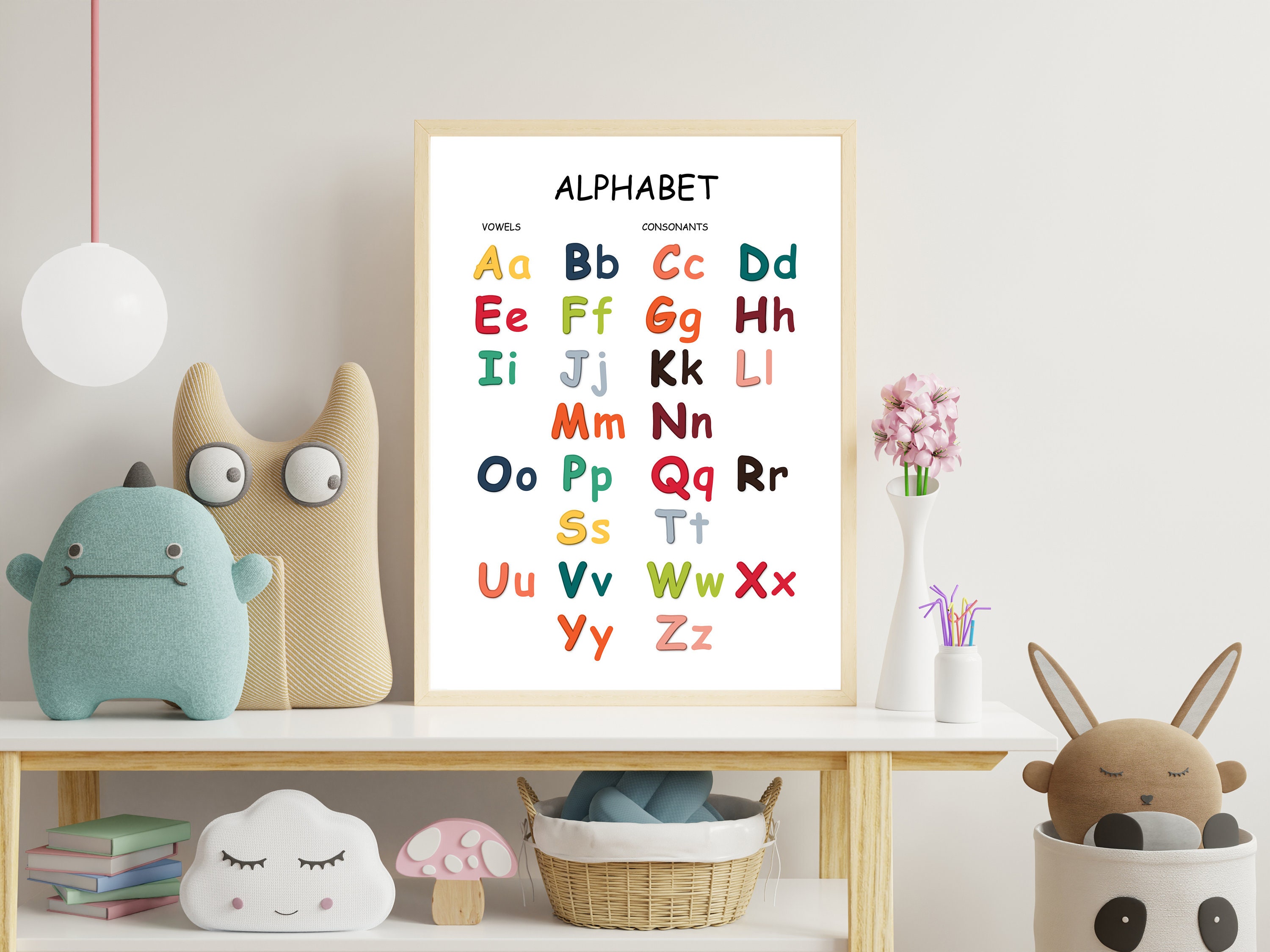 Rainbow Alphabet Education Poster ABC Homeschool Poster - Etsy