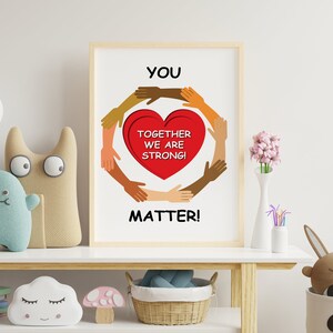 You Matter Poster, Positive Classroom Decor, Inclusive Education Print ...