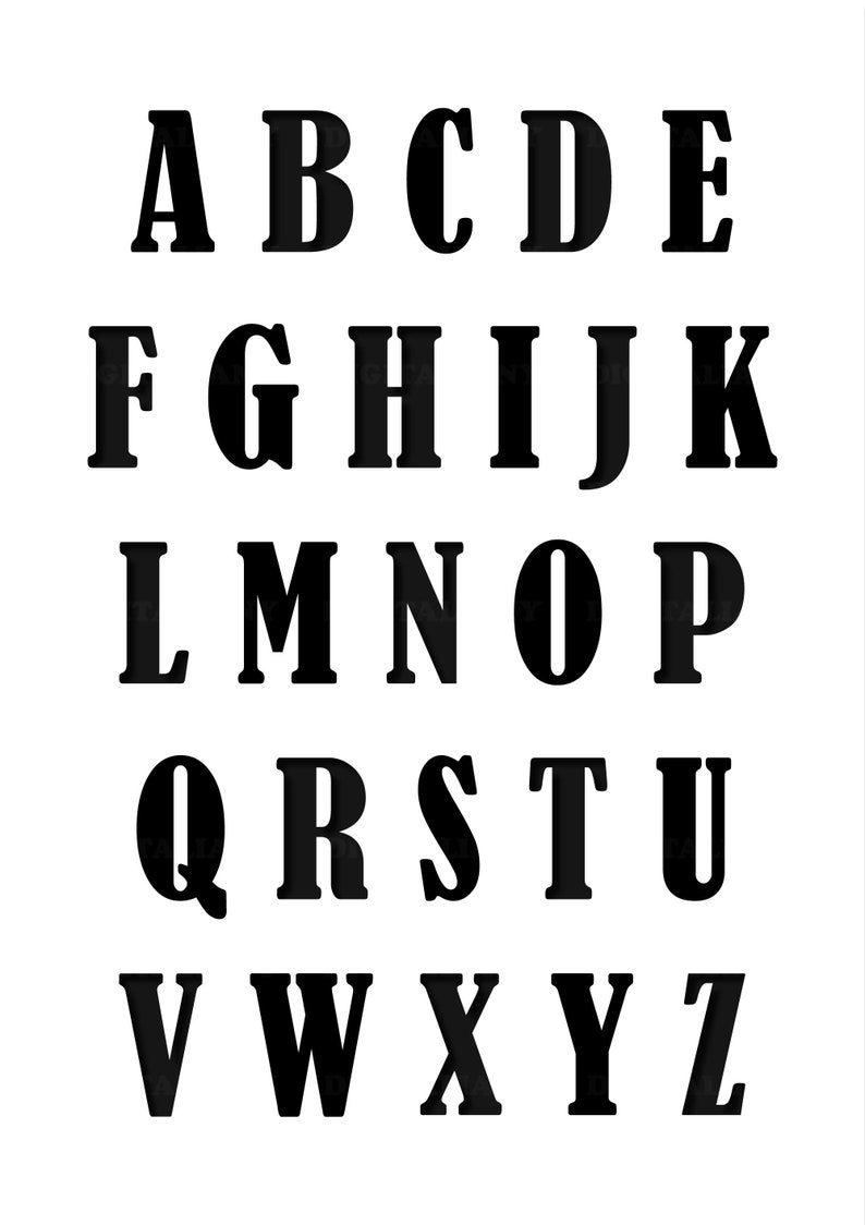 Set of 2 Black and White Alphabet Poster ABC Poster 123 - Etsy
