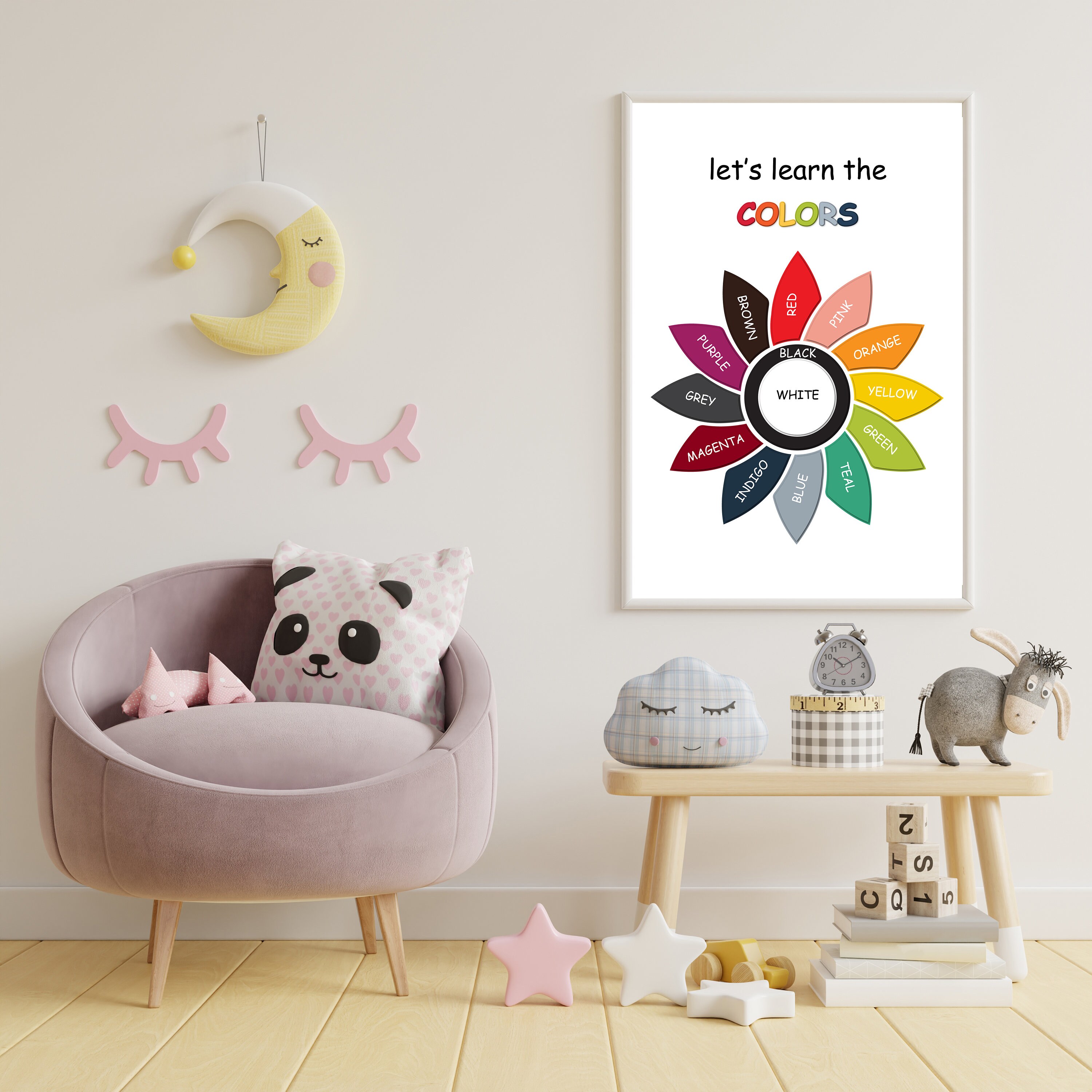 Classroom Colors Printable Poster, Preschool Educational Print, Kids ...