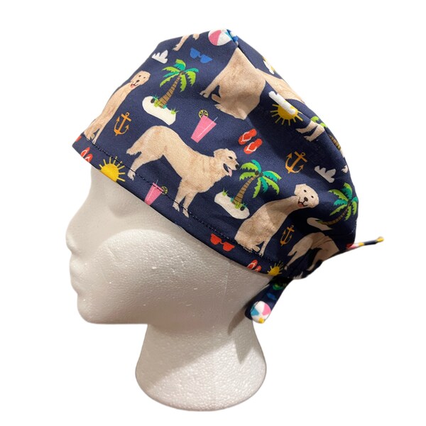 Tie Back Scrub Hat - Etsy