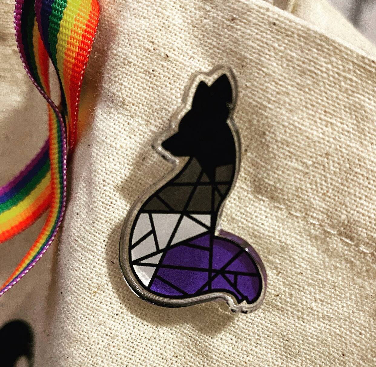 Fox Asexual Pride Pin Acrylic Pin Ace Pride - Etsy