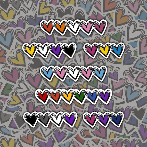 Pride Heart Stickerpride Sticker LGBTQIA Pride Month - Etsy
