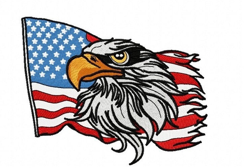 American Eagle Logo for Machine Embroidery DST PES - Etsy
