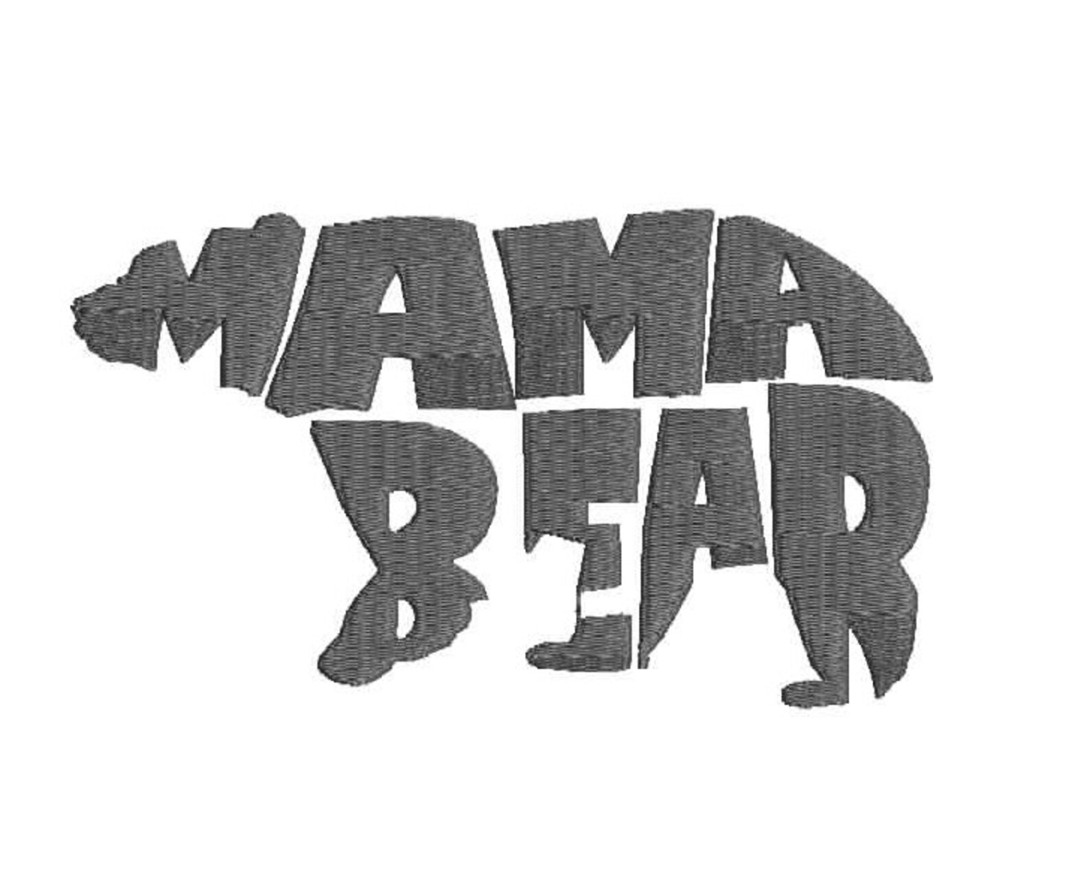 Mama Bear Logo Design for Machine Embroidery (TESTED) - Etsy