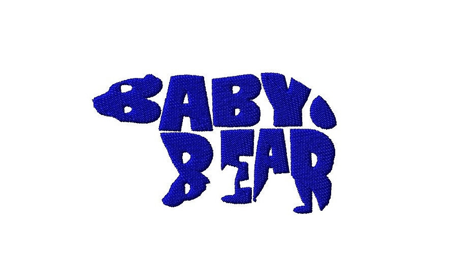 Baby Bear Logo Design for Machine Embroidery (TESTED) - Etsy