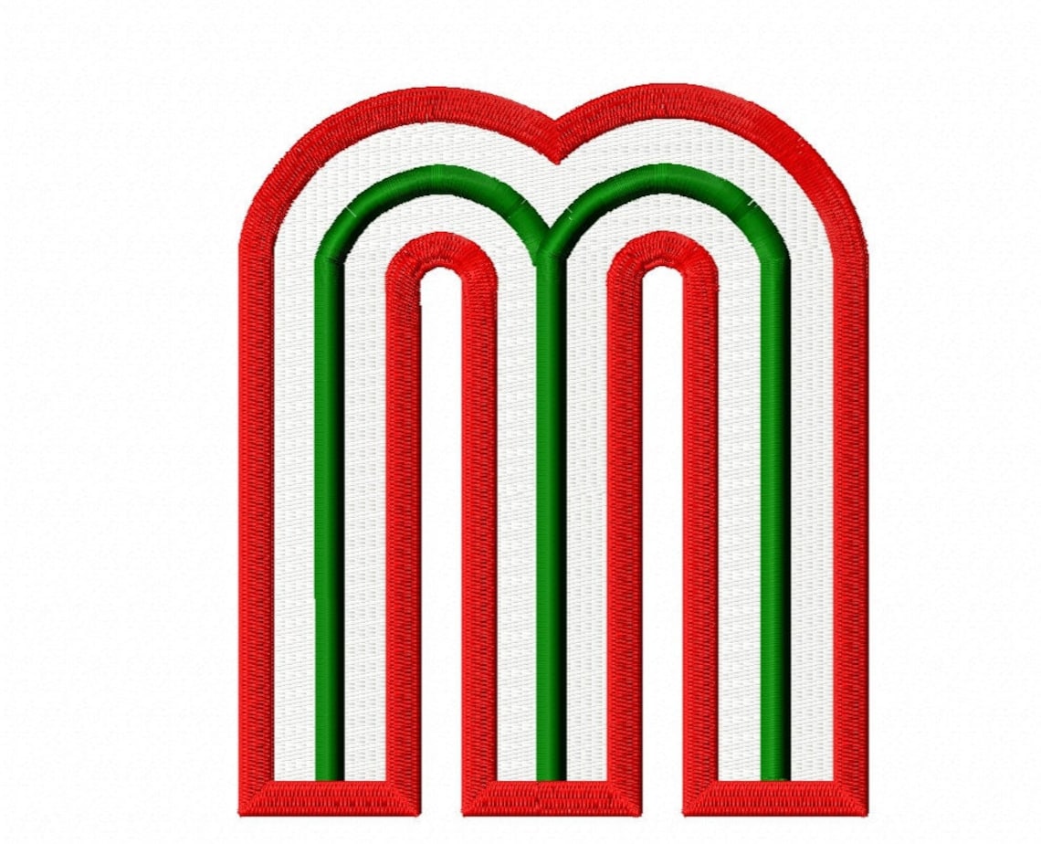 Mexico 'M' Logo for Machine Embroidery DST PES VIP and More - Etsy